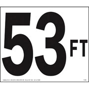53' Trailer Length Vinyl Decal, Truck Decals & Markings, RJ-1525