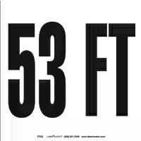 53 Feet Marking Decal, Truck Decals & Markings, RT25