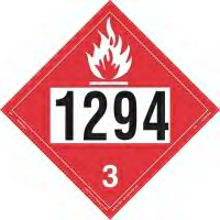 UN 1294 Flammable Liquid Placard, Tagboard, UN Tagboard Placards, ZT2-1294